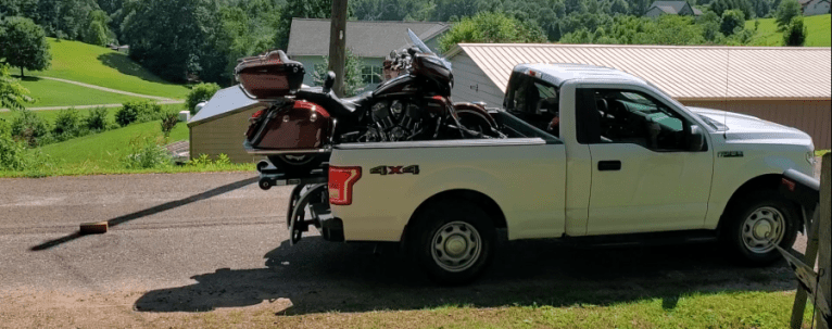 2017 F-150 Regular Cab with the Triple-D Motorcycle loader – 2up4adventure